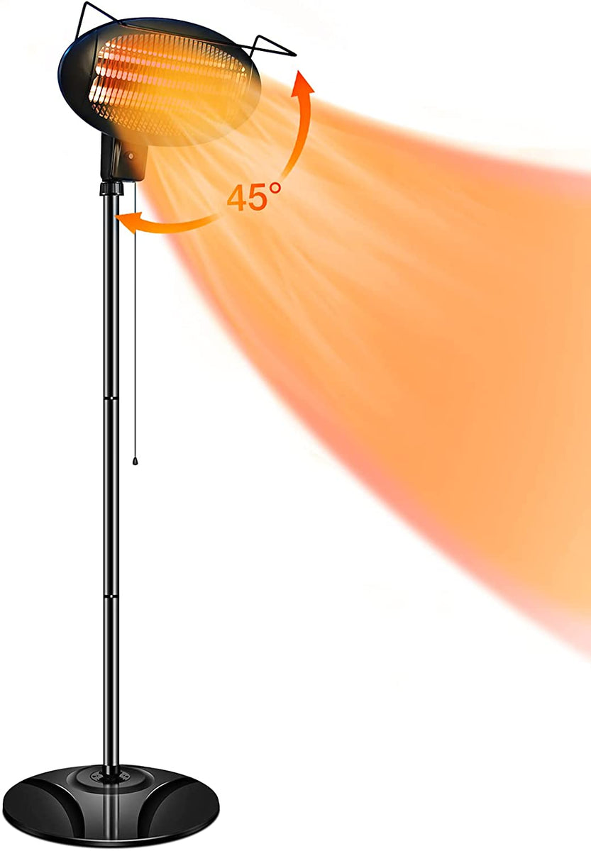 TEMEIKE Electric Patio Heater - Outdoor Garage Heater with Telescoping ...