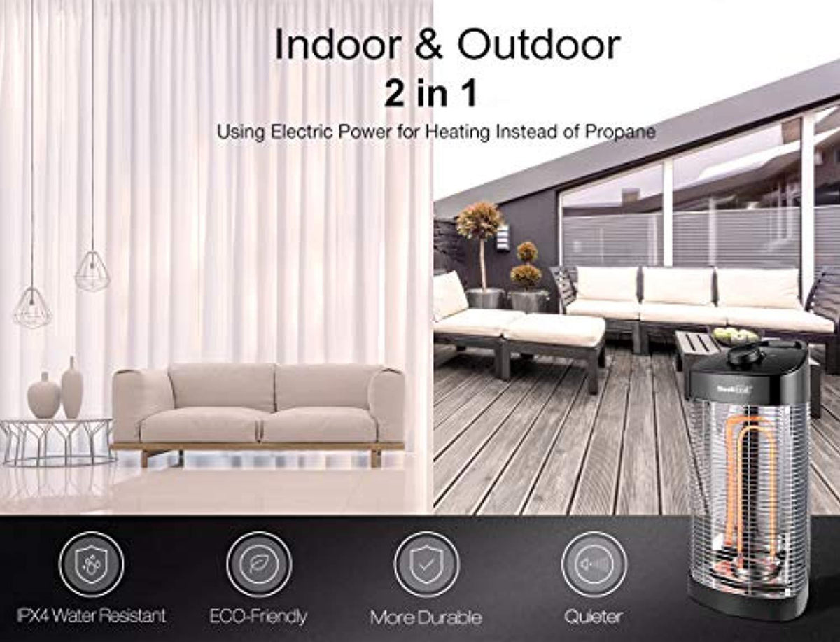 Geek Heat Outdoor Infrared Heater, Oscillating Electric Portable Tower ...