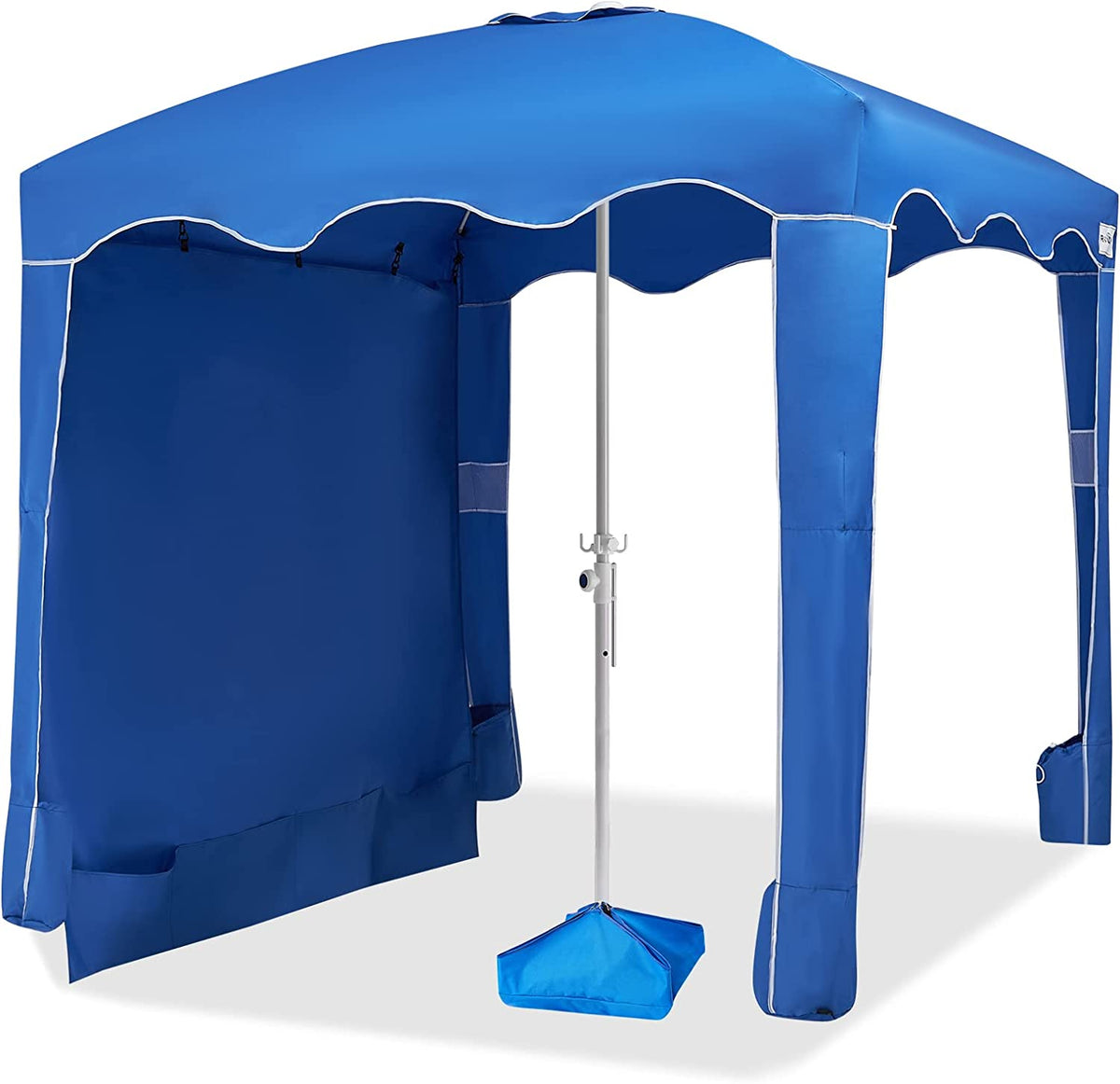 ROWHY Beach Cabana Beach Tent with Table 6.5x6.5ft Beach Canopy, Porta ...