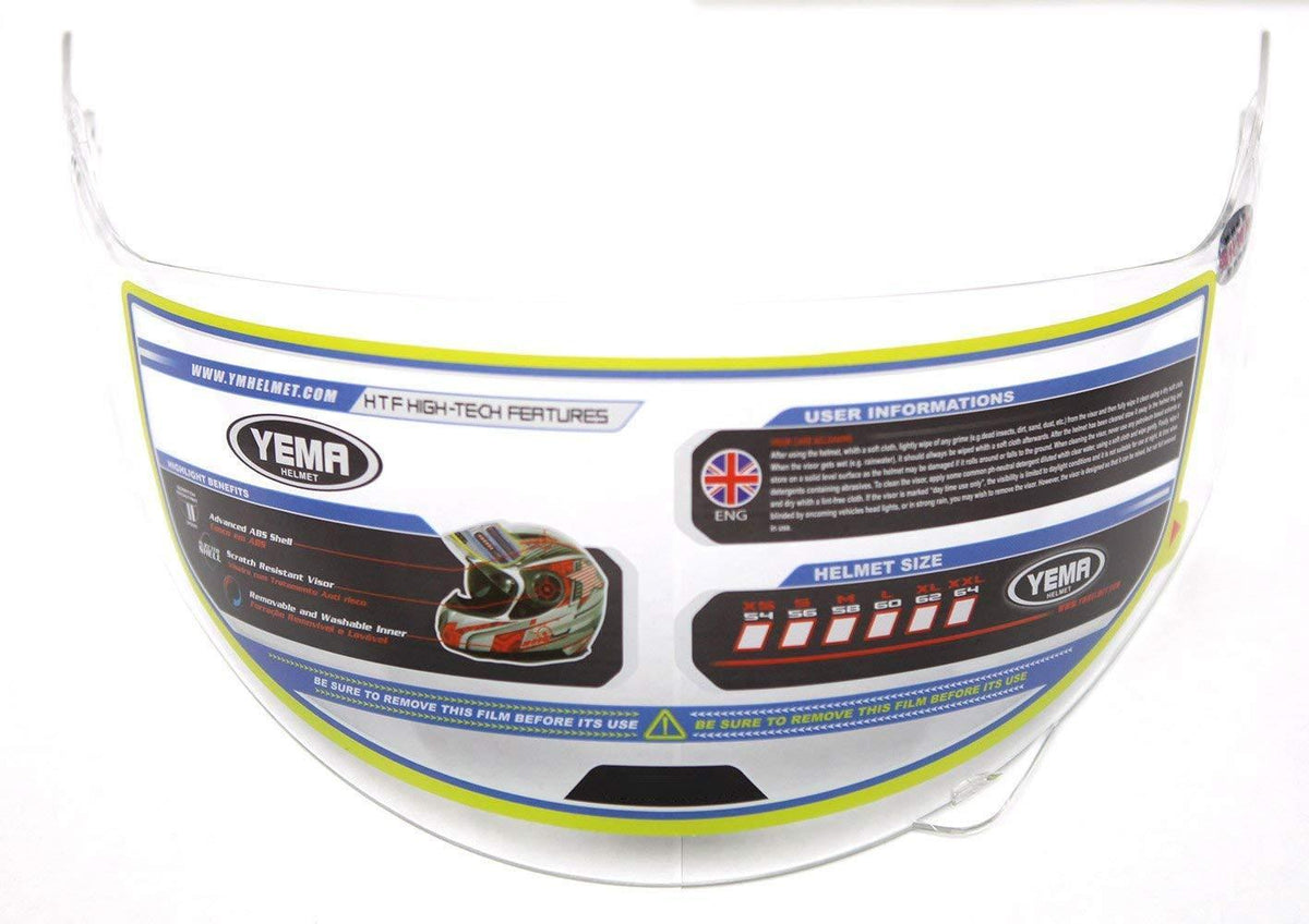 YEMA Helmet Unisex-Adult Motorcycle Racing Modular DOT Street Helmet ...