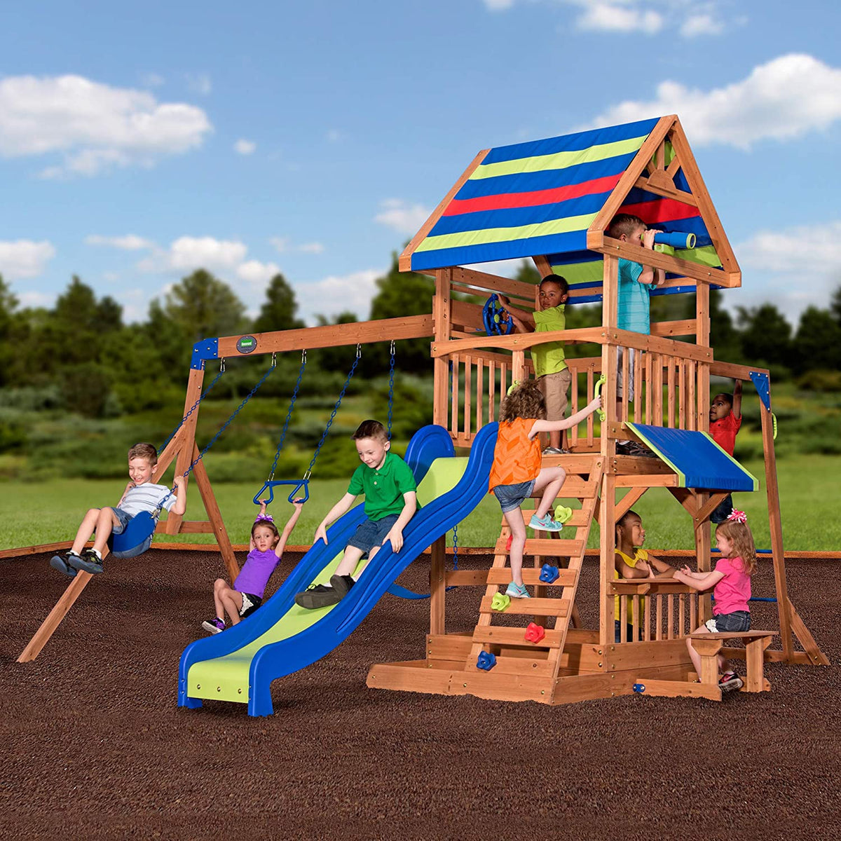 Backyard Discovery Beach Front Wooden Swing Set – Greener Investments, LLC